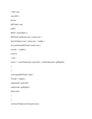 Can you finish and write the int main for the code according to the in.pdf