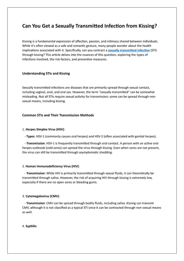 Can You Get a Sexually Transmitted Infection from Kissing.pdf