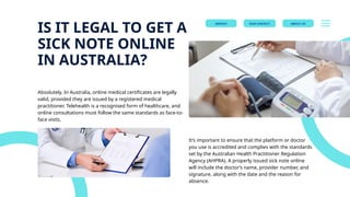 Can You Get a Sick Note Online? Yes – Here’s How (Australia 2025) | PPTX