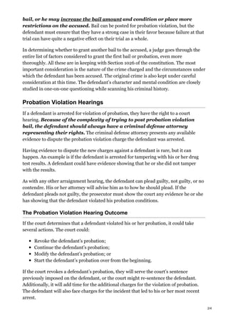 Can You Post Bail on a Probation Violation? | PDF
