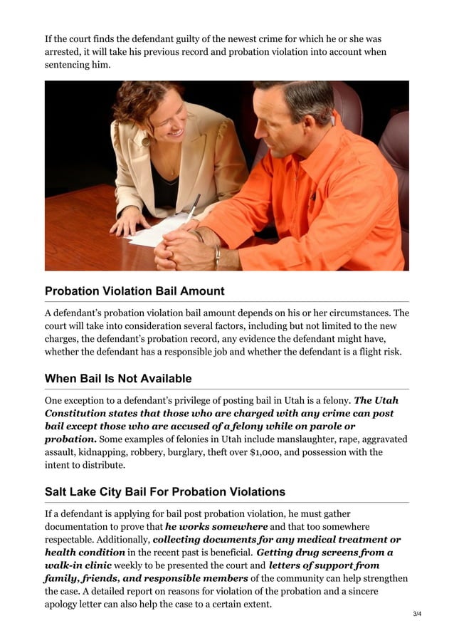 Can You Post Bail on a Probation Violation? | PDF