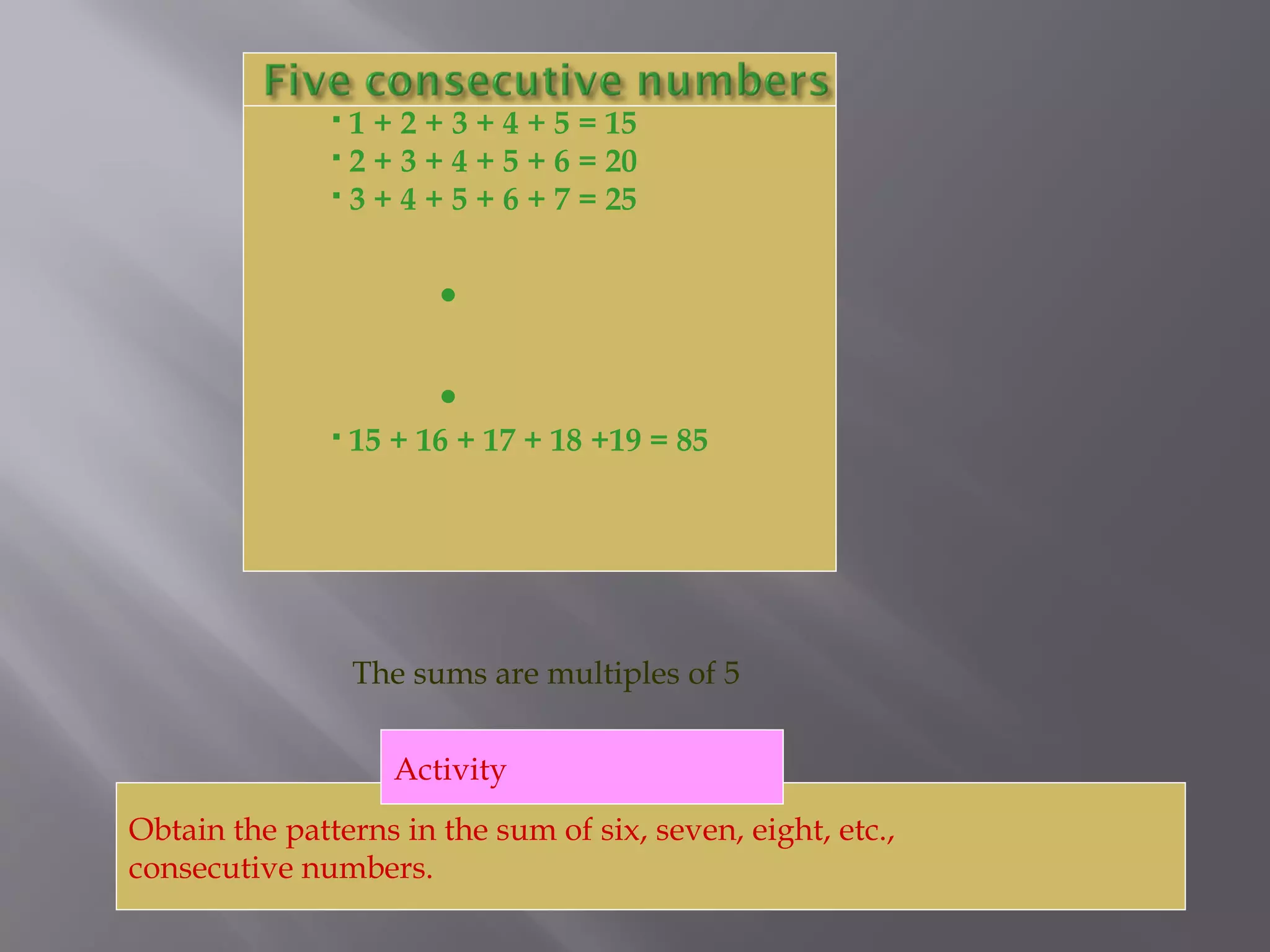 CLASS V MATHS PATTERN | PPT
