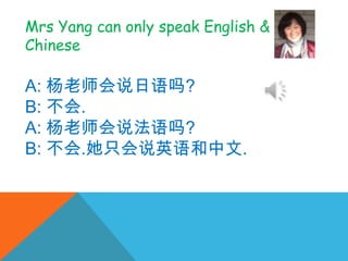 Can you speak chinese | PPTX