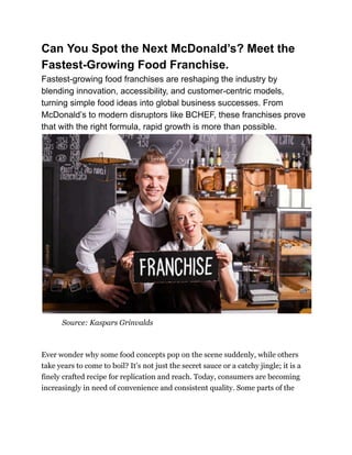 Can You Spot the Next McDonald’s_ Meet the Fastest-Growing Food ...