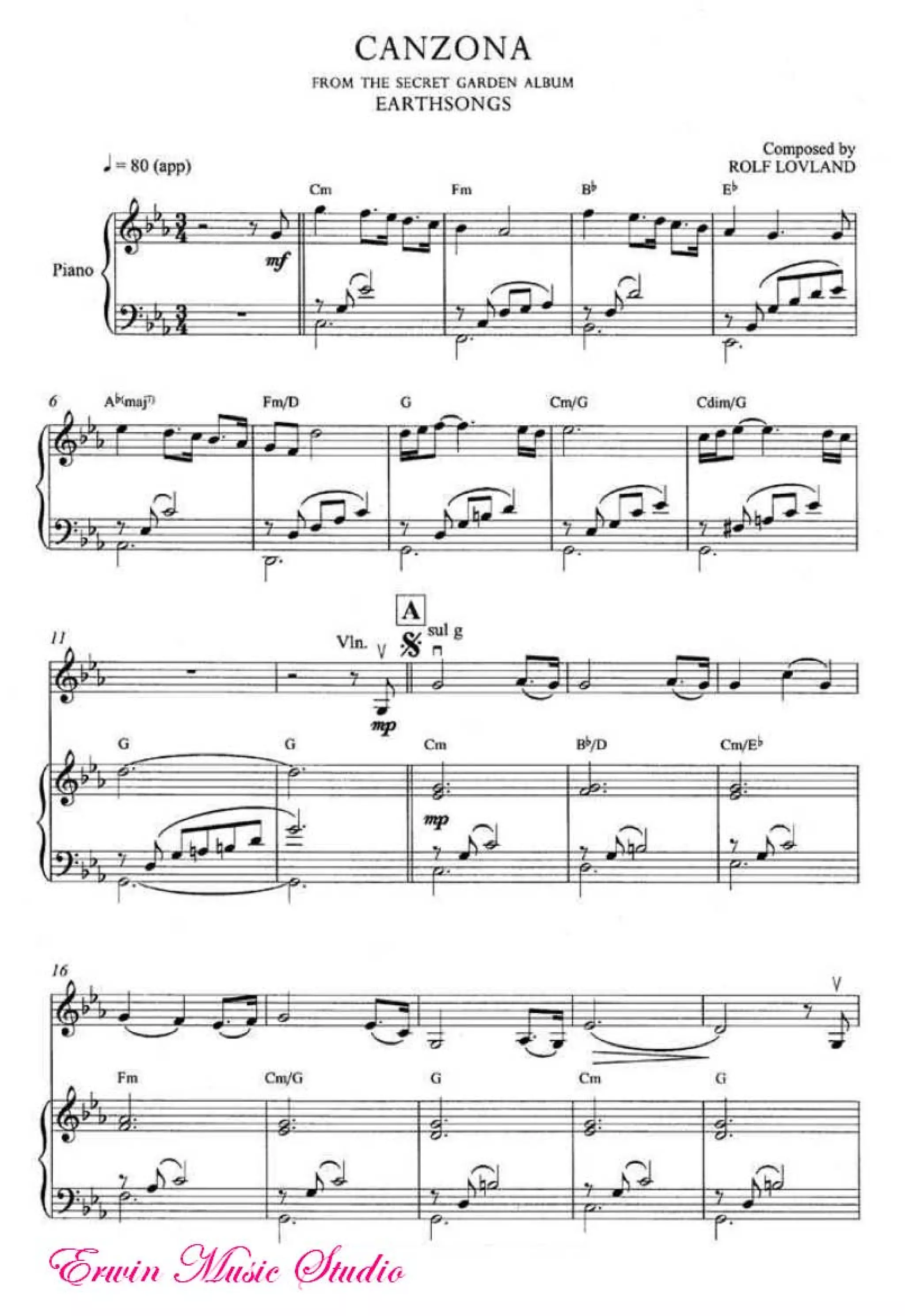 Canzona piano+violin | PDF