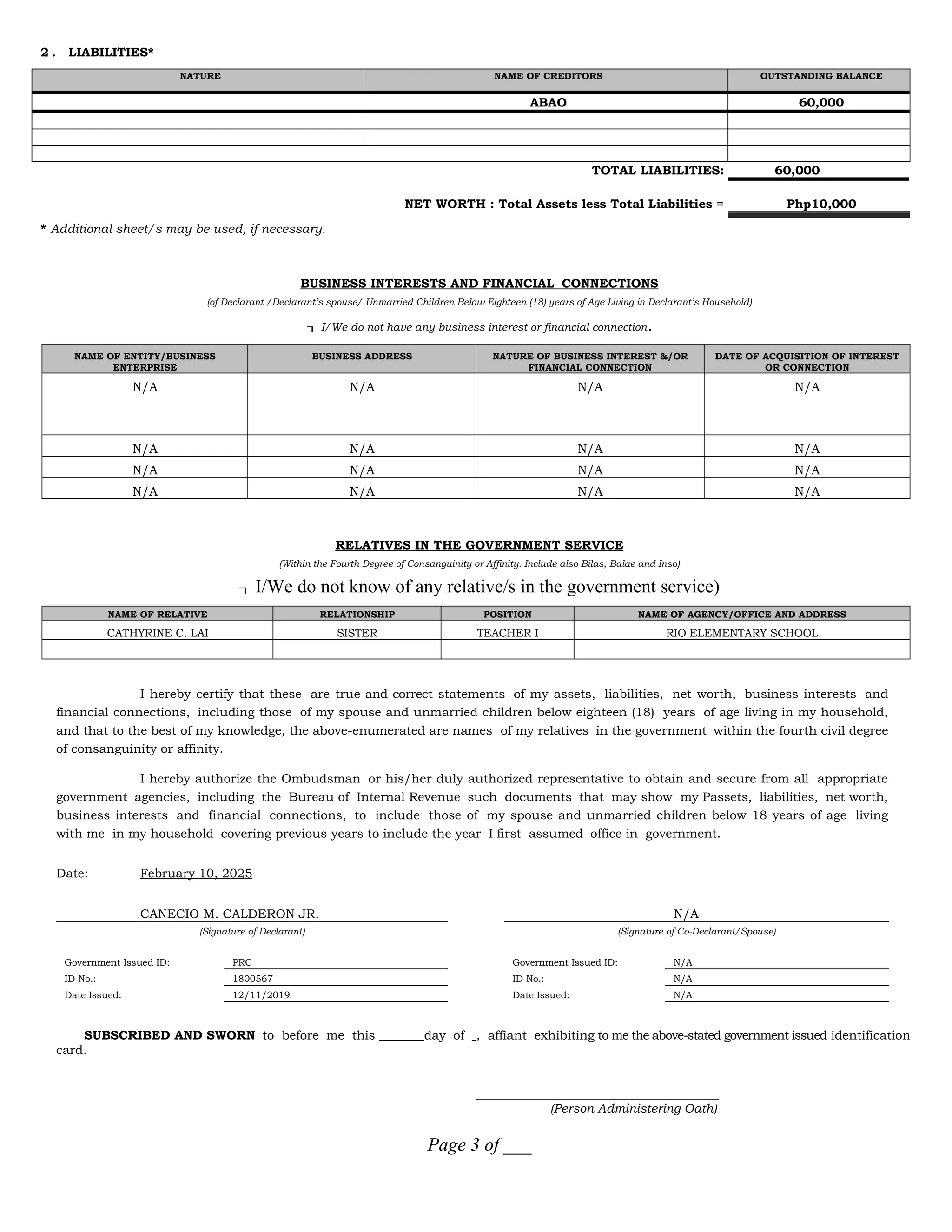 CANZ SALN PERSONAL DATA SHEET FOR DEPED.doc