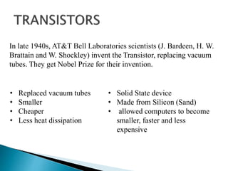 2nd generation of computer | PPTX