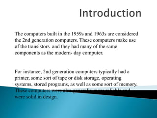 2nd generation of computer | PPTX