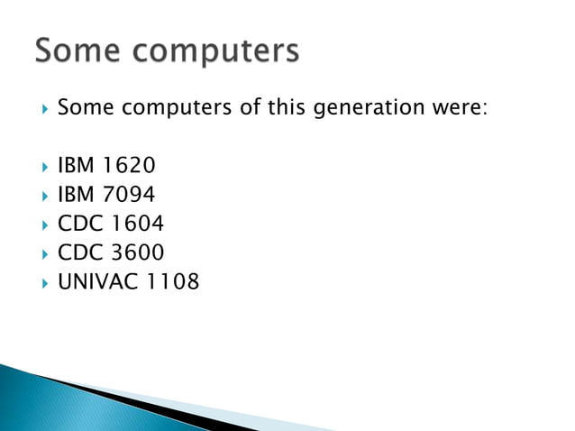 2nd generation of computer | PPTX | Desktops | Computing