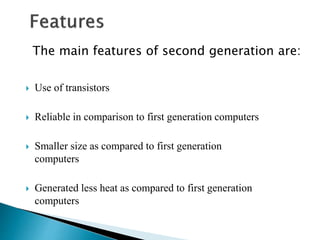 2nd generation of computer | PPTX
