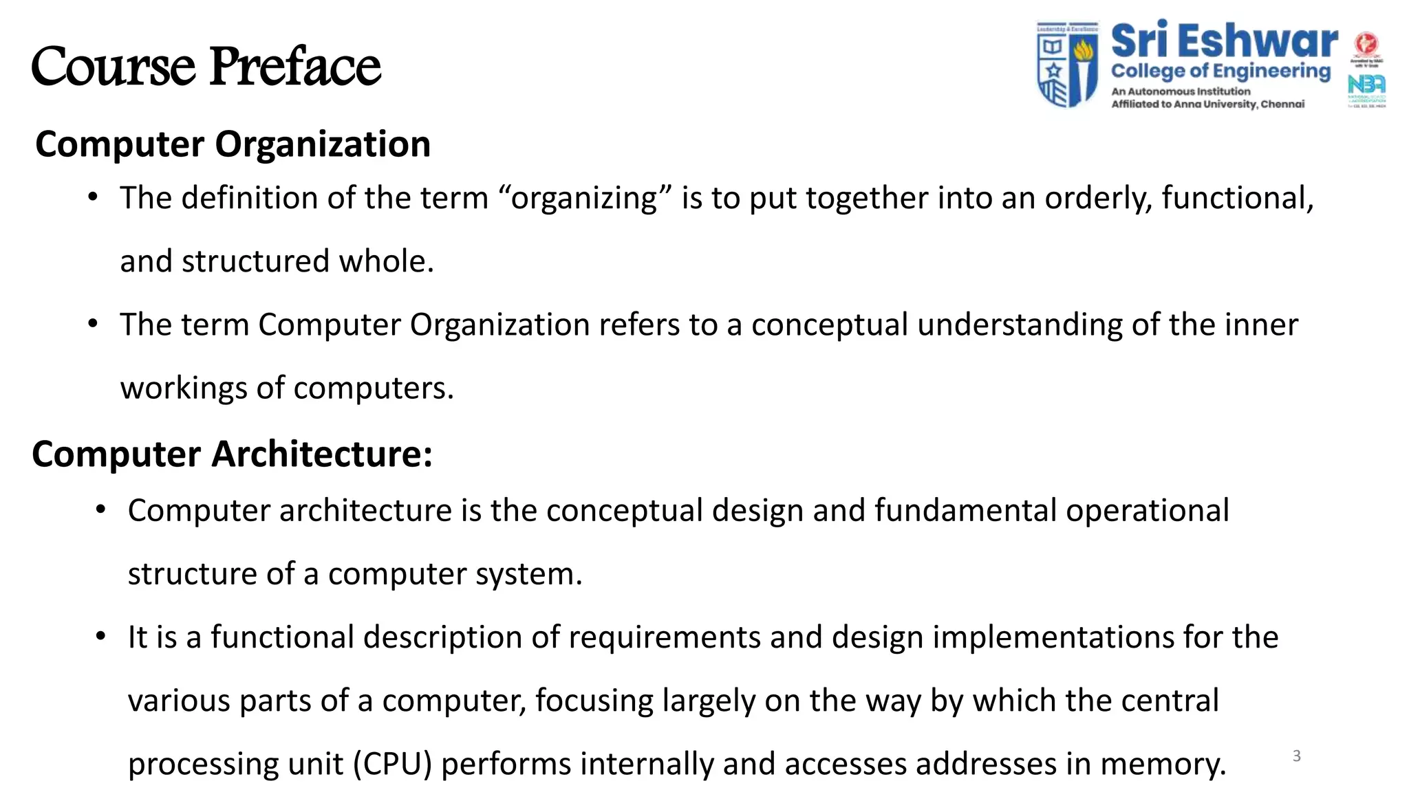 Computer Architecture and Organiaztion- intro | PPT