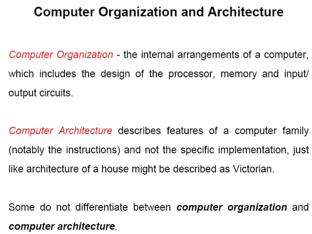 CAO-Unit-I.pptx | Data Storage and Warehousing | Computing