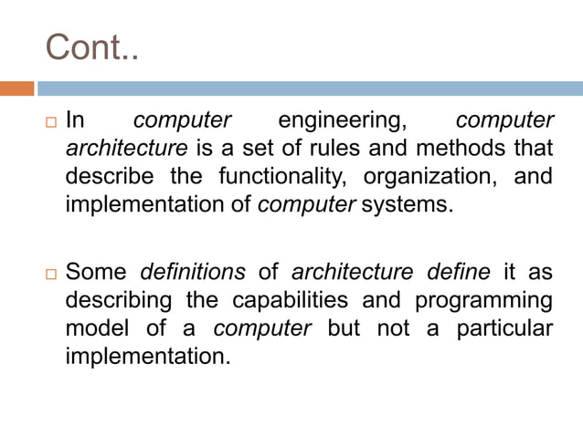 CAO-Unit-I.pptx | Data Storage and Warehousing | Computing