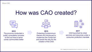 CAO presentation for condo communities - FR | PPTX