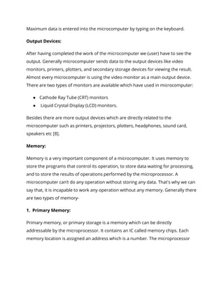 The Basic Configuration of a Microcomputer | PDF
