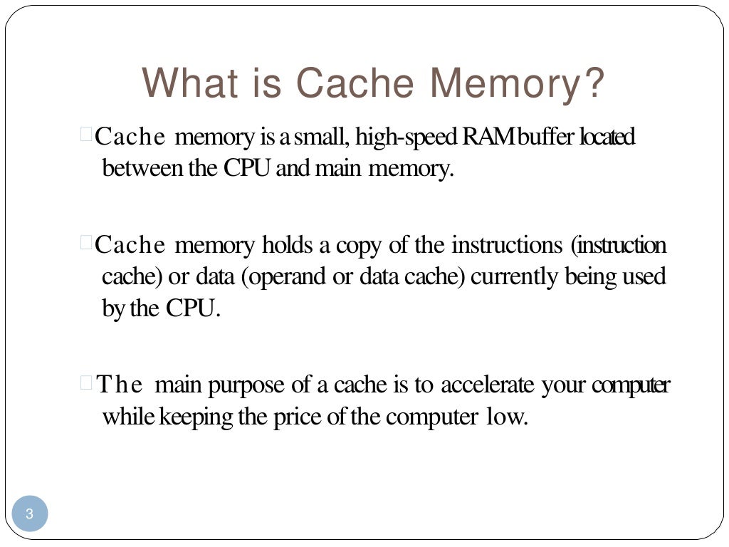 Cache Memory Computer Architecture and organization Cache Memory Computer Architecture and organization