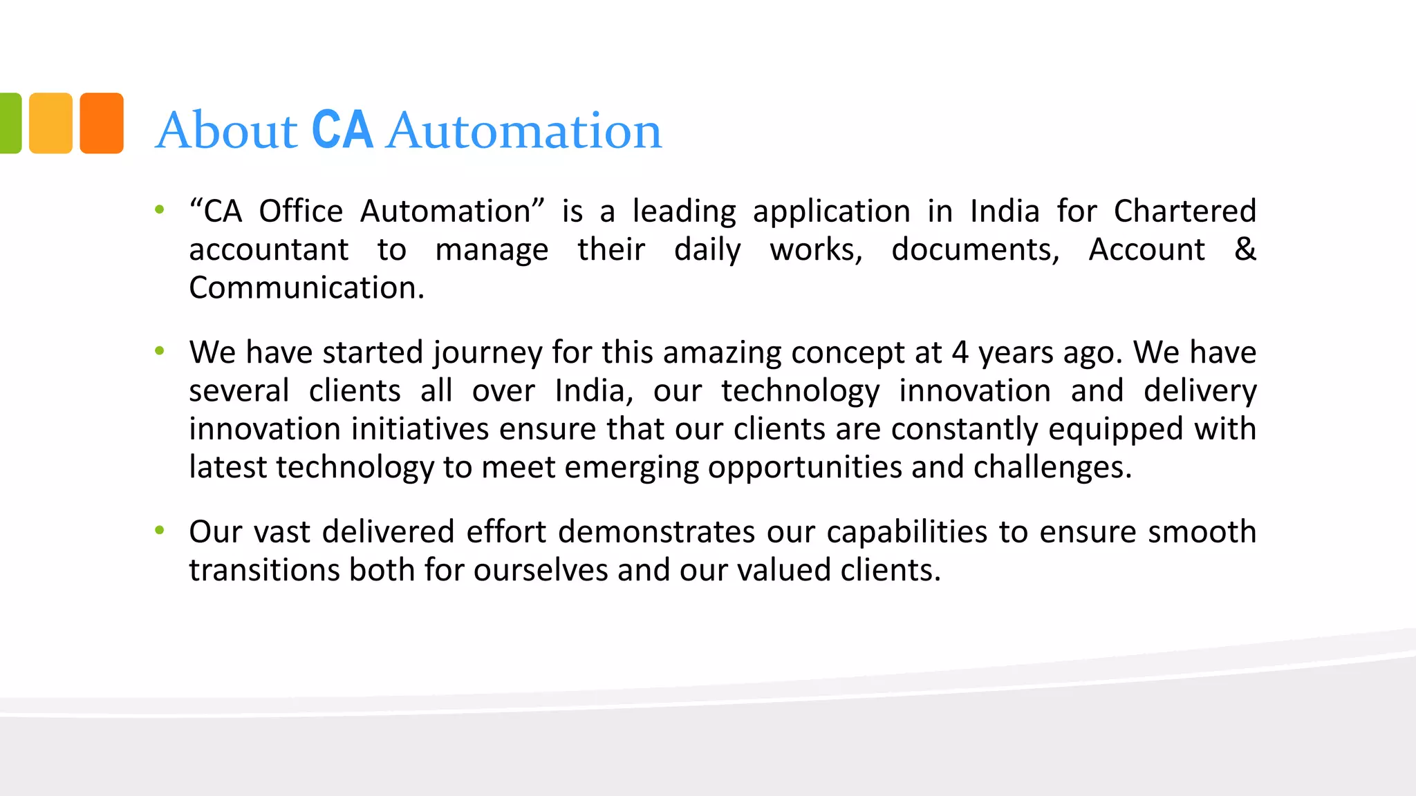Ca office automation | PPTX