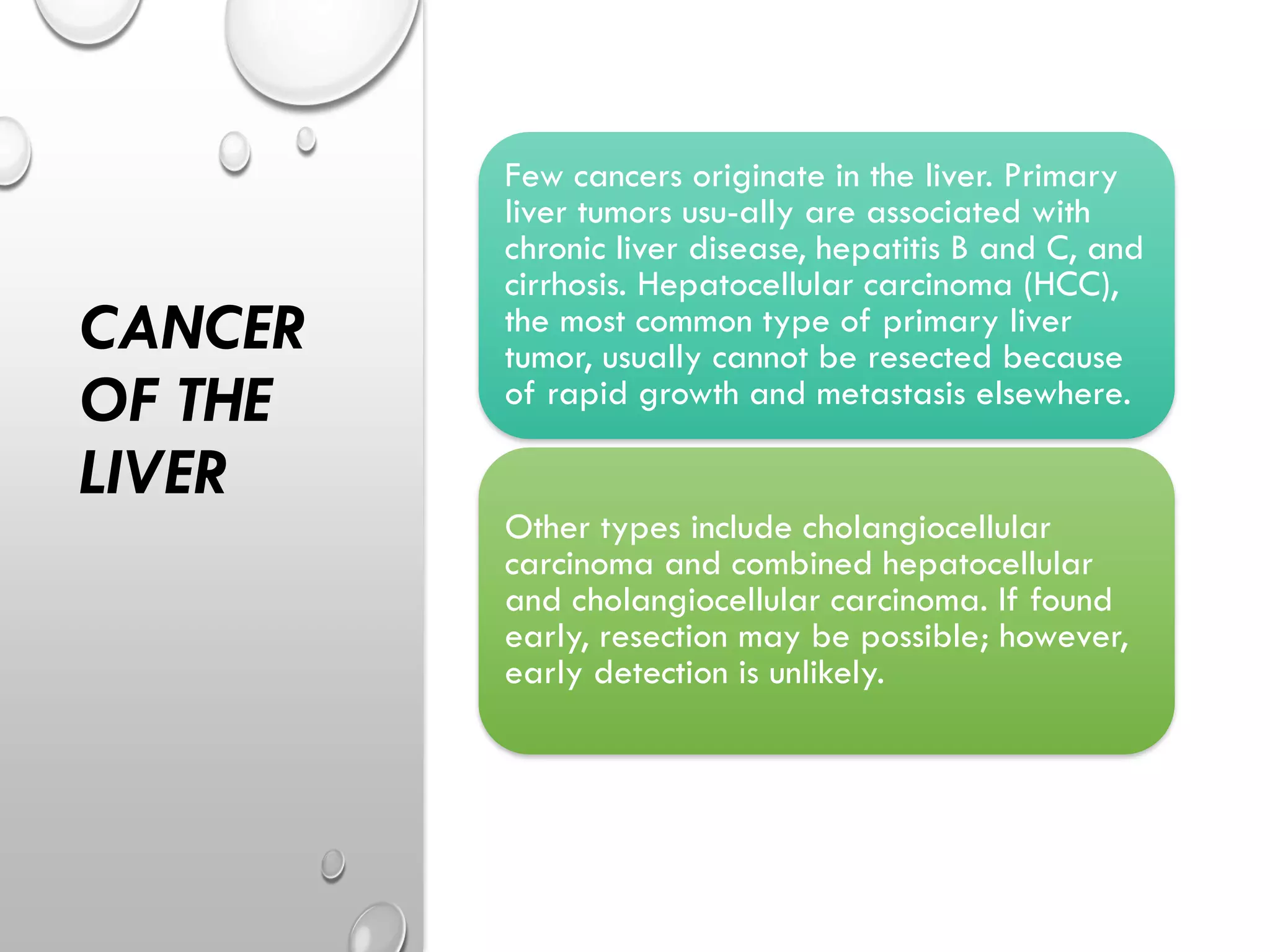 Cancer of liver - Easy ppt for Student Nurses | PDF