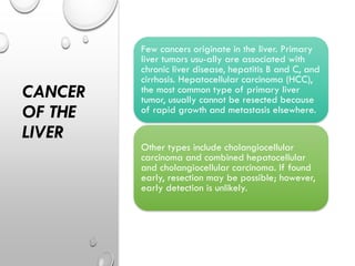 Cancer of liver - Easy ppt for Student Nurses | PDF