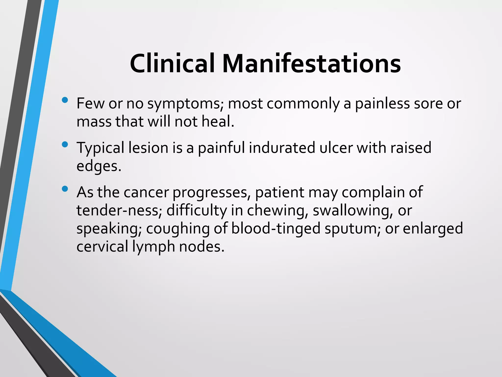 Cancer of oral cavity- Easy explanation for Nurses- | PDF