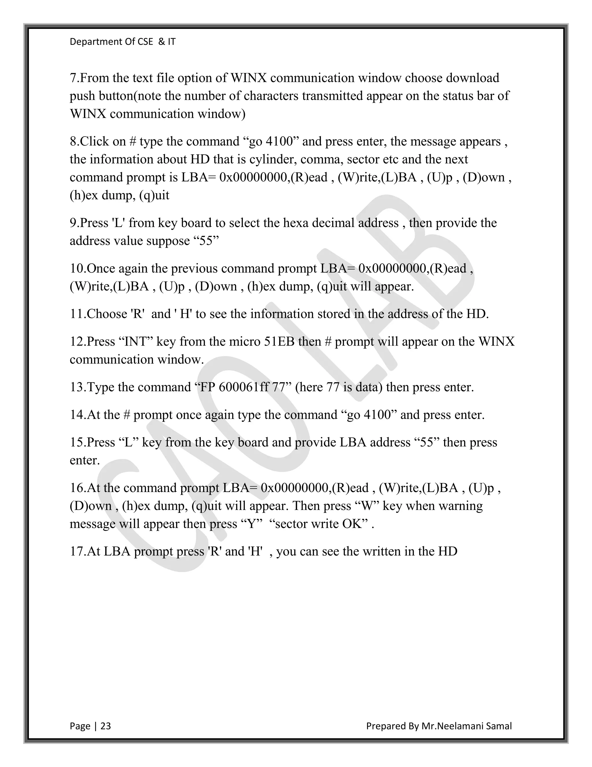 Computer Architecture Lab Manual Pdf