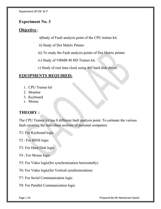 computer architecture lab manual | PDF