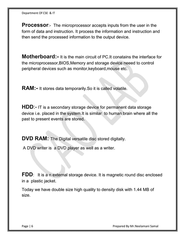 computer architecture lab manual | PDF
