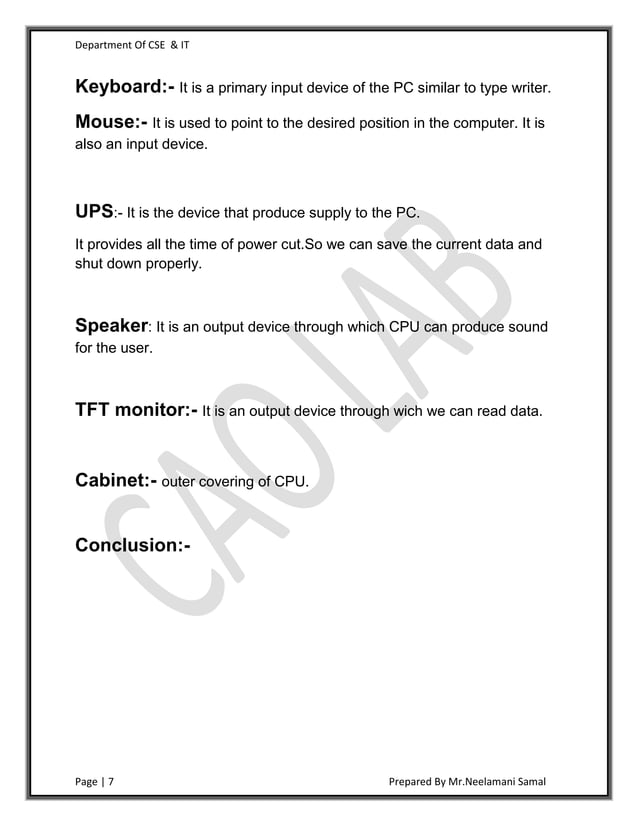 computer architecture lab manual | PDF