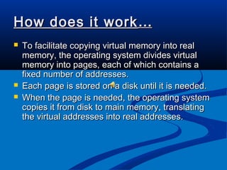 Virtual Memory ,Direct memory addressing and indirect memory addressing presentation | PPT