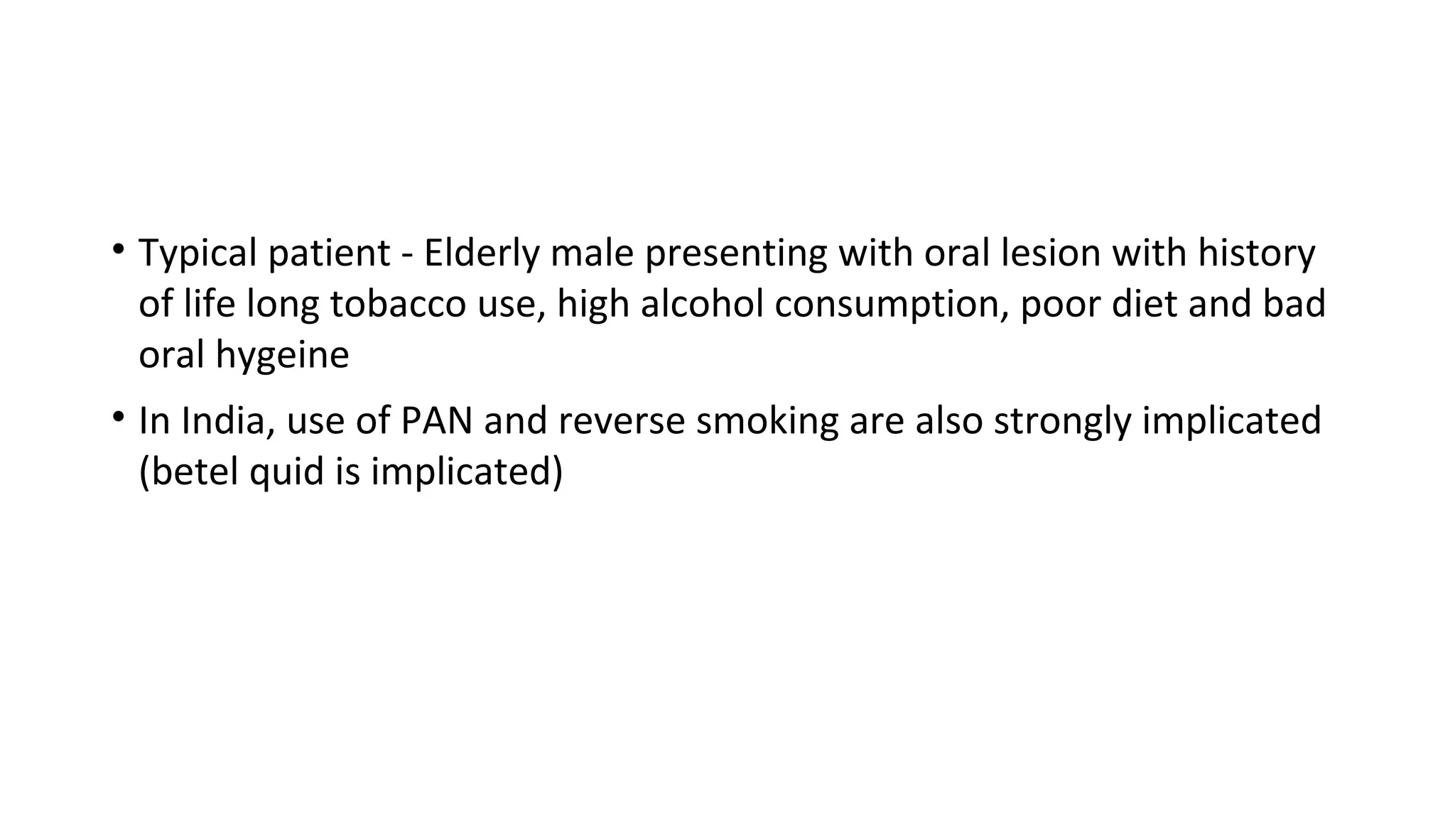 Carcinoma oral cavity | PPT