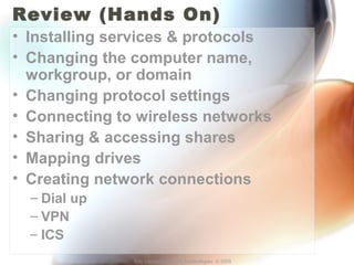 Computer Architecture - Software - Lessons 11-12 - Windows networking and the Internet - Eric ...