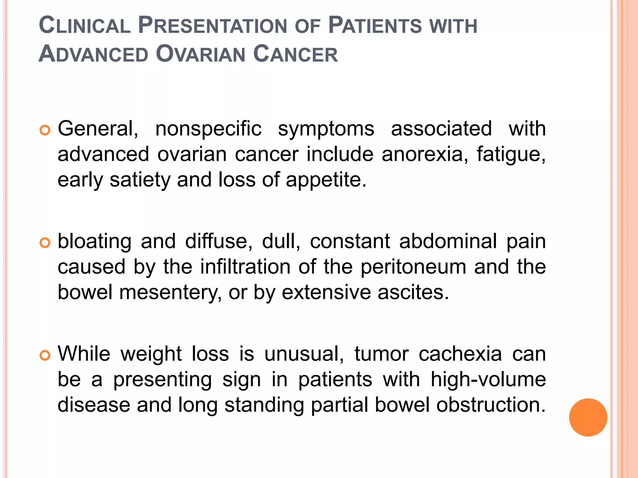 Ca ovary staging etiology pathogenesis | PPTX