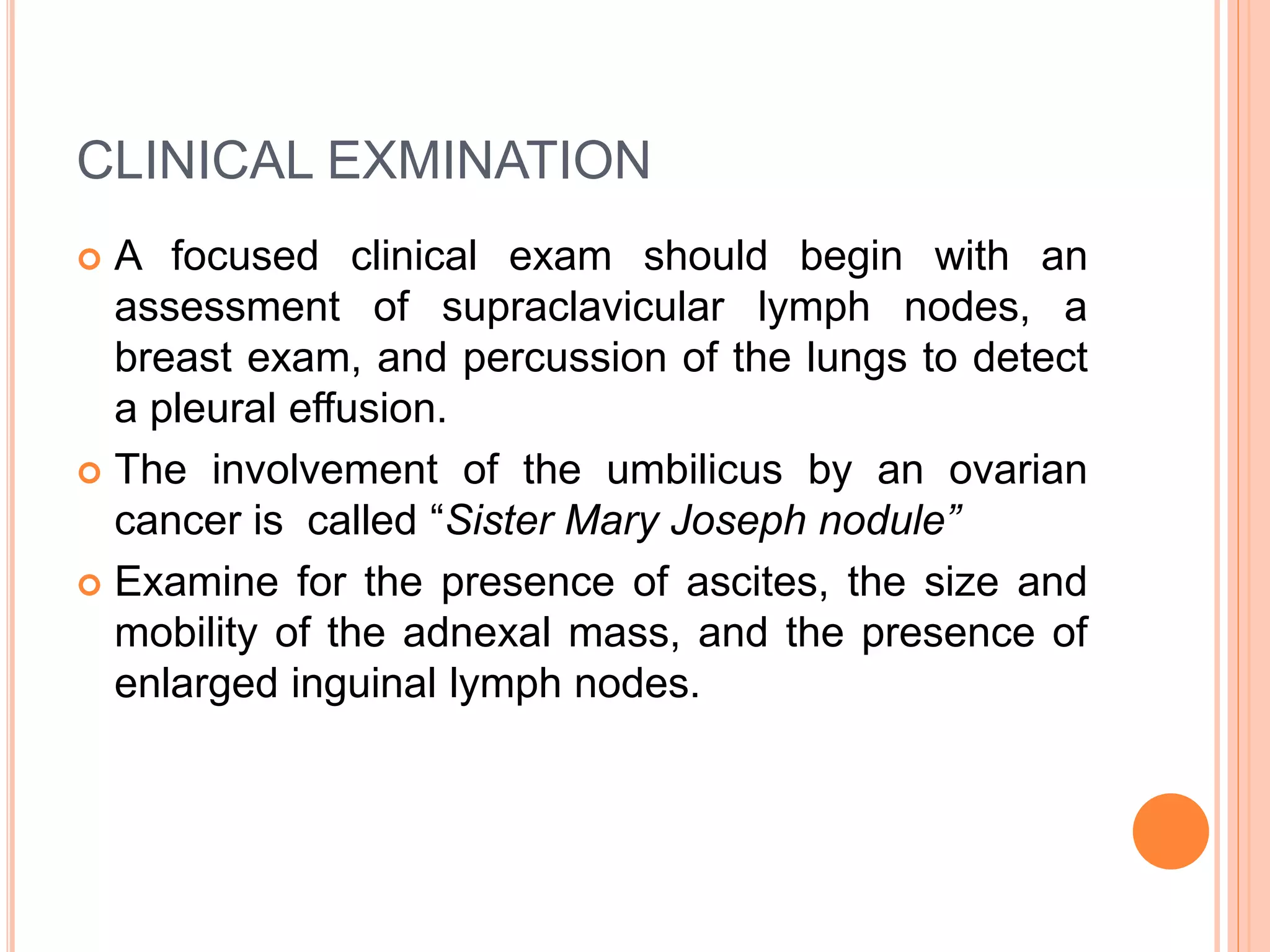 Ca ovary staging etiology pathogenesis | PPTX
