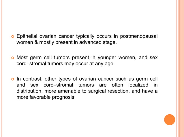 Ca ovary staging etiology pathogenesis | PPTX