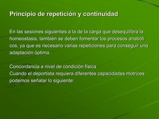 Cap. 6 principios del entrenamiento deportivo | PPTX