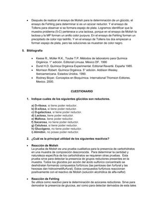 Cap. 11 reaction of carbohydrates | PDF