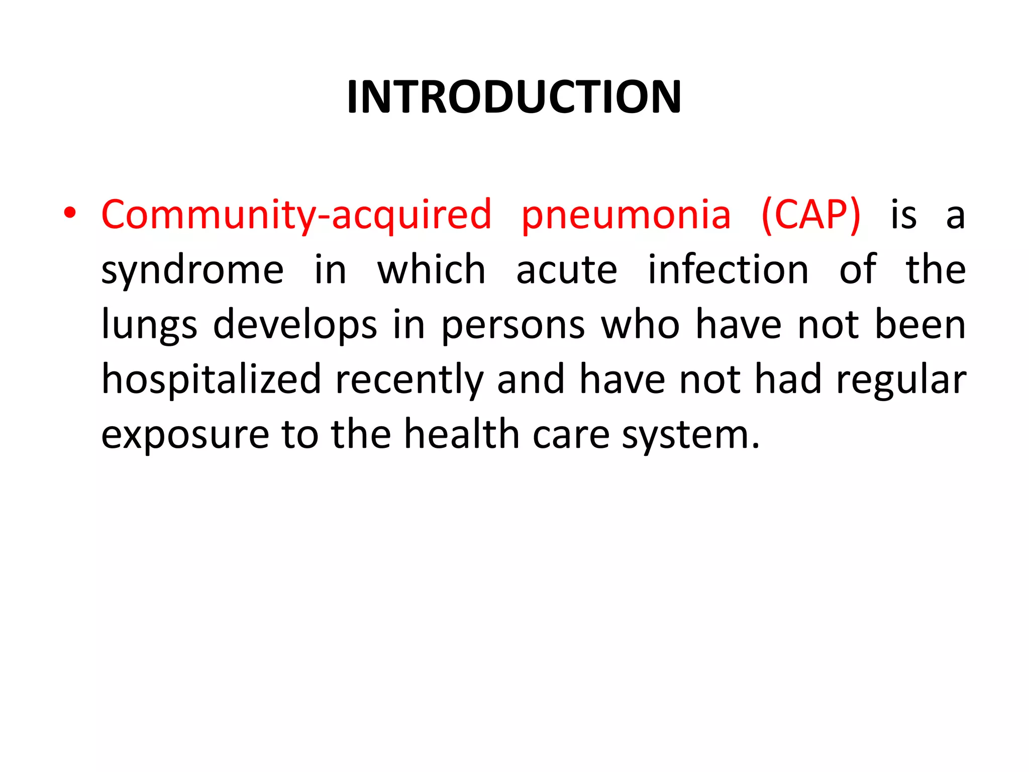 Community Acquired Pneumonia | PPTX