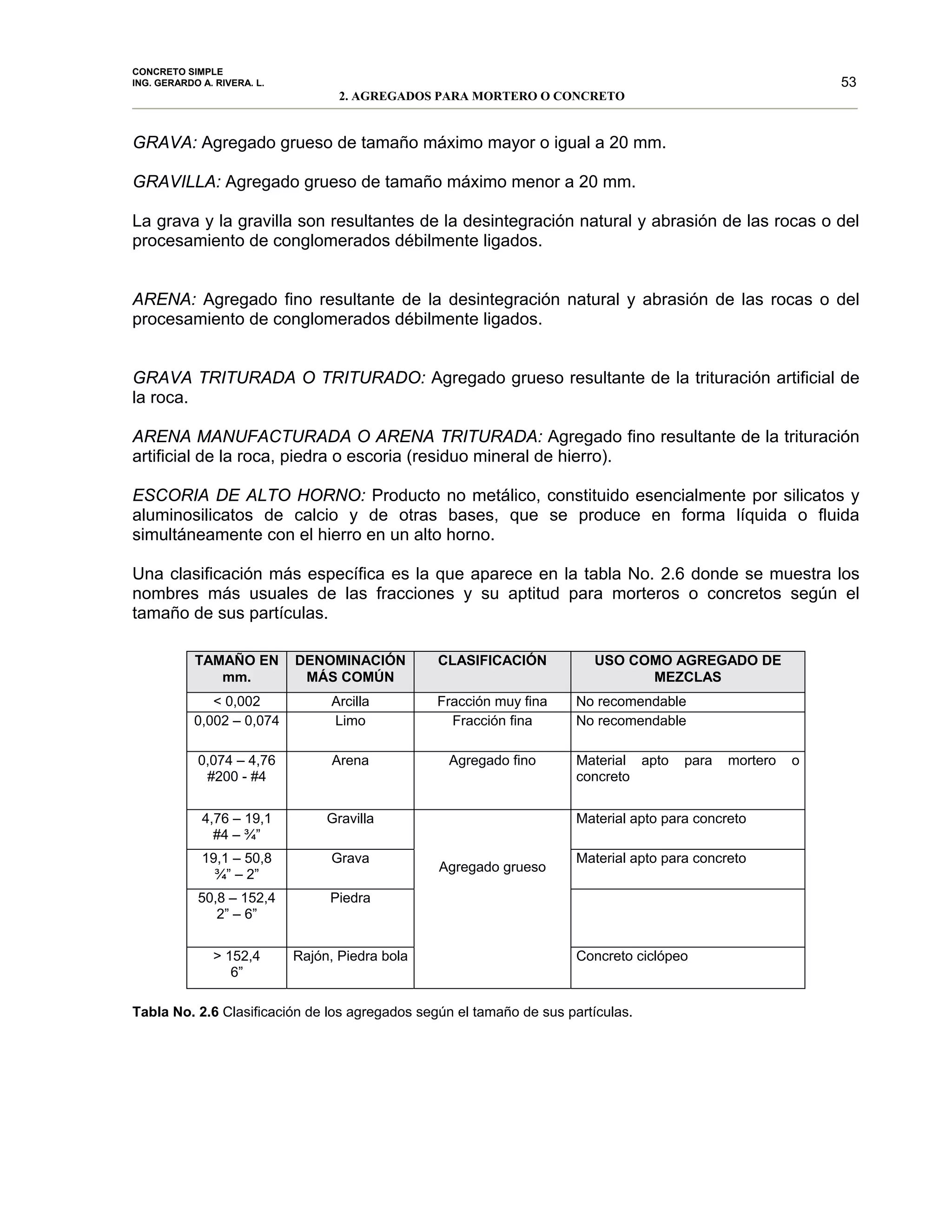 Cap. 02 agregados para mortero y concreto | PDF
