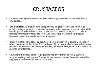 PESCADOS Y MARISCOS | PPTX