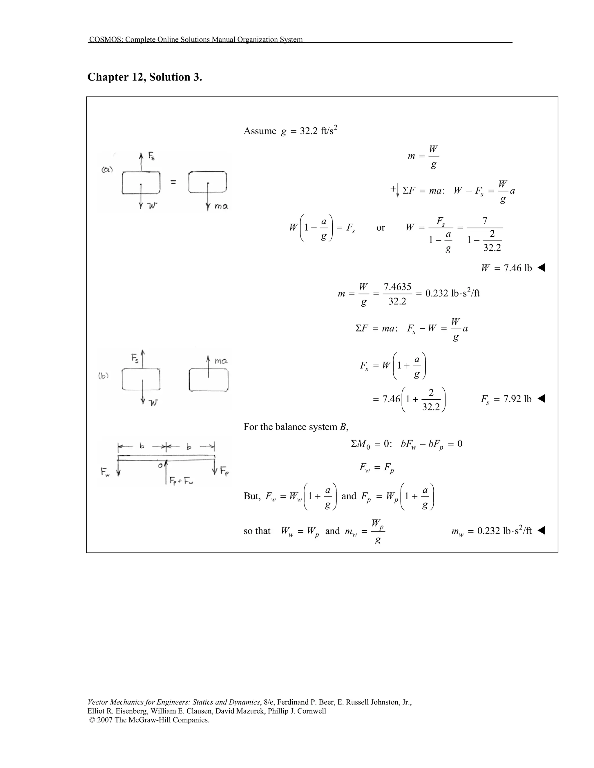 solucionario mecanica vectorial para ingenieros - beer & johnston (dinamica) 7ma edicion Cap 12 ...