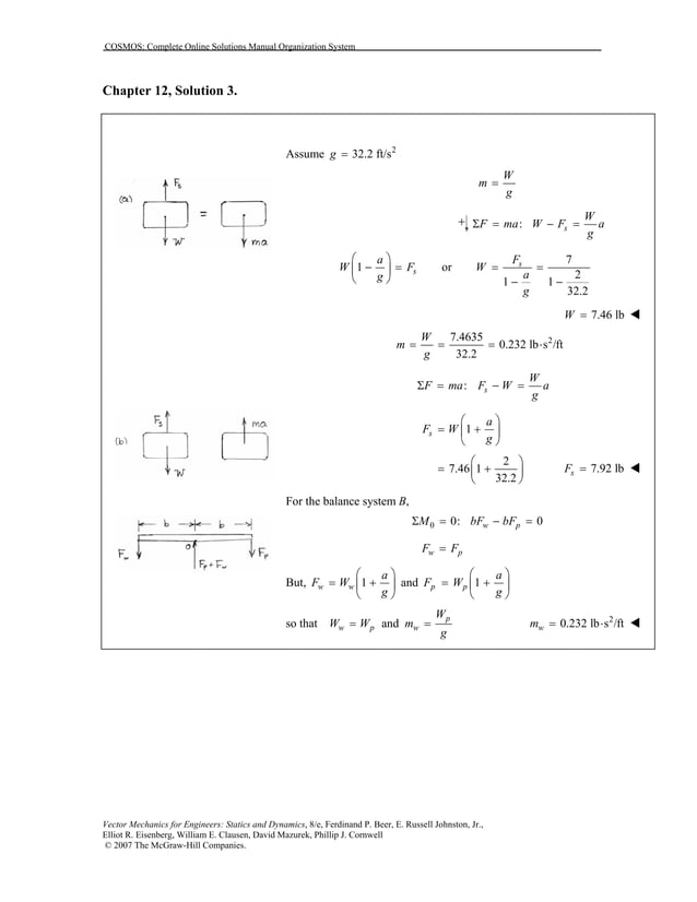 solucionario mecanica vectorial para ingenieros - beer & johnston (dinamica) 7ma edicion Cap 12 ...