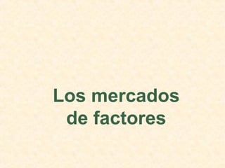 Mercado de Factores (Pindick, Rubinfield) | PPS