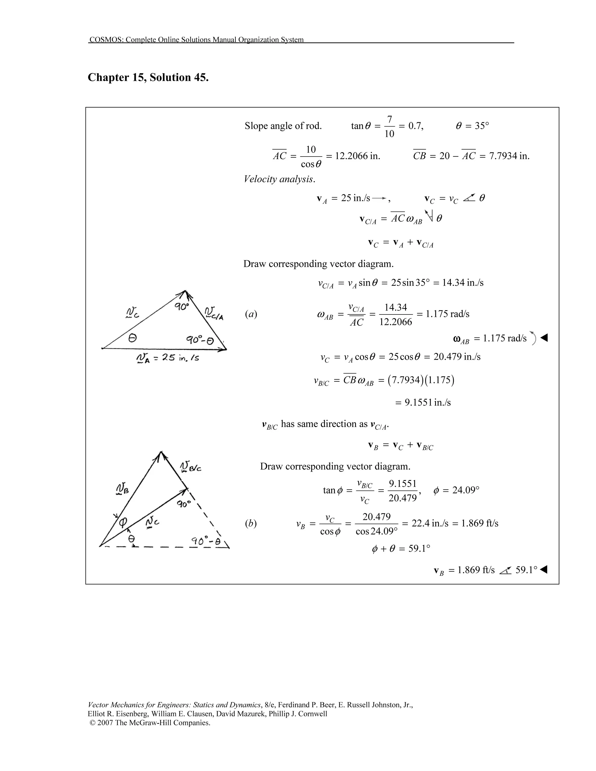 solucionario mecanica vectorial para ingenieros - beer & johnston (dinamica) 7ma edicion Cap 15 ...