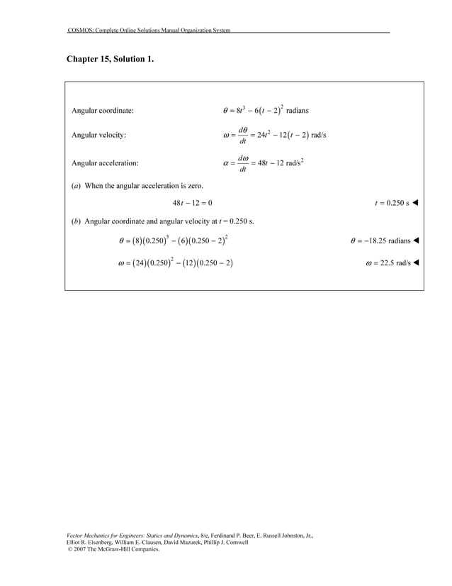 solucionario mecanica vectorial para ingenieros - beer & johnston (dinamica) 7ma edicion Cap 15 ...