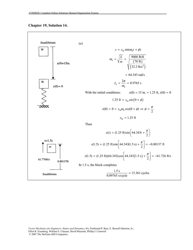 solucionario mecanica vectorial para ingenieros - beer & johnston (dinamica) 7ma edicion Cap 19 ...