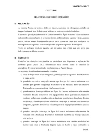 Cap1 normam20 gerenciamento agua de lastro | PDF