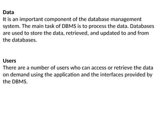 Basic of Database Management System(DBMS) | PPT