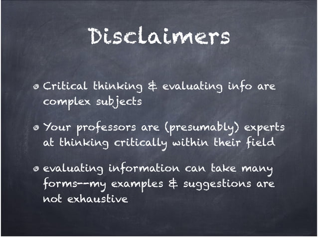 Cap 233 critical_thinking_evaluating_info | PPT