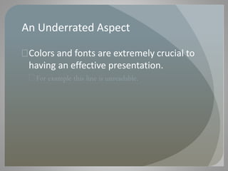 The Art Of An Effective Presentation | PPTX