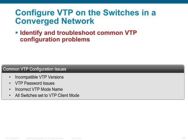 Cap4 implementing vtp | PPT | Computer Networking | Computing